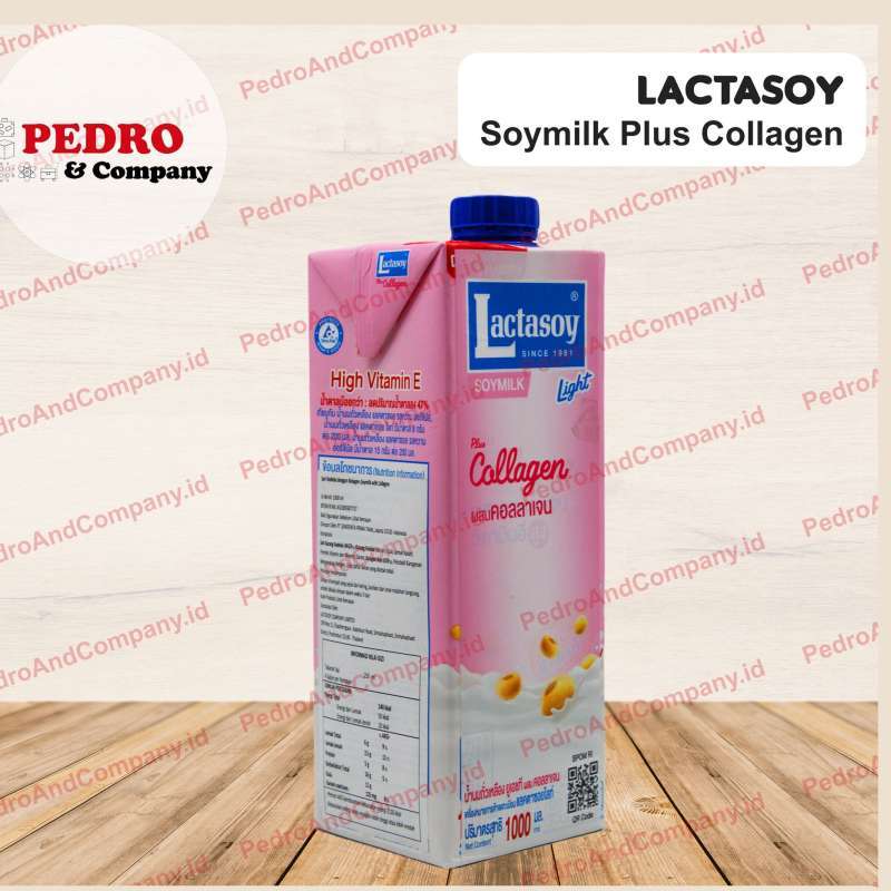 Jual Lactasoy Soymilk Plus Collagen Light 1000 Ml - 1 Liter Susu Soya ...