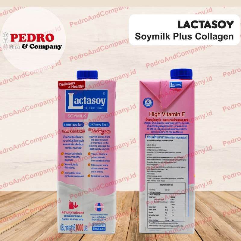 Jual Lactasoy Soymilk Plus Collagen Light 1000 Ml - 1 Liter Susu Soya ...
