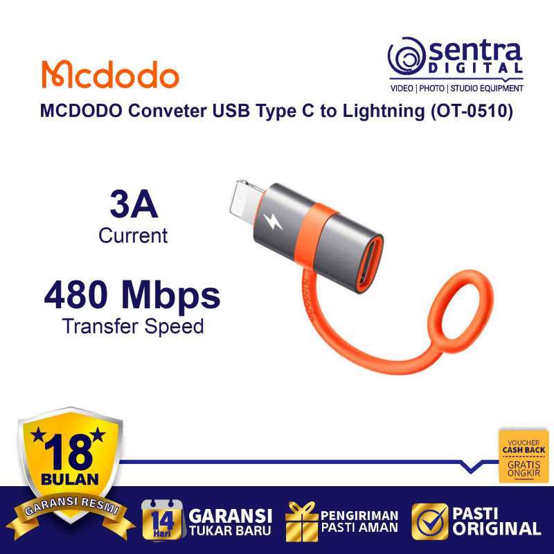 Promo Mcdodo Conveter Charger Otg Type C To Lightning For iPhone ( Ot-0510 ) Diskon 19% Di ...
