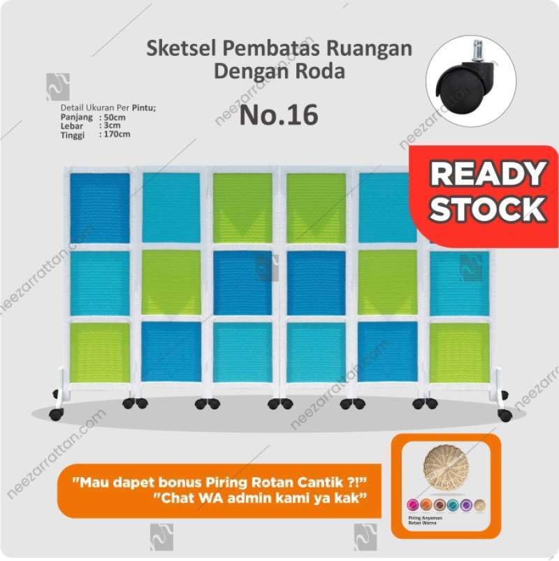 Promo Sketsel 2 Pintu Pakai Roda, No 3, Pembatas Penyekat Partisi ...