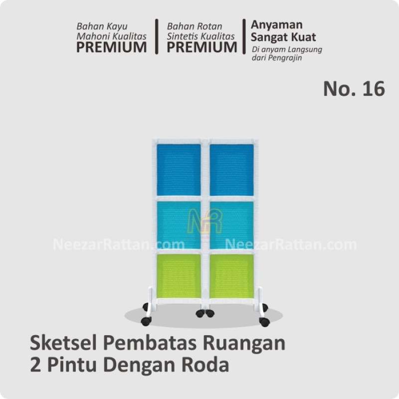 Promo Sketsel 2 Pintu Pakai Roda, No 3, Pembatas Penyekat Partisi ...