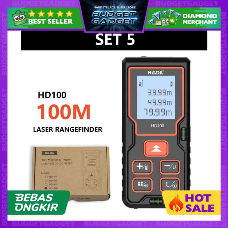 Promo Hilda Meteran Digital Laser Rangefinder Inframerah 100m - Hd100 ...