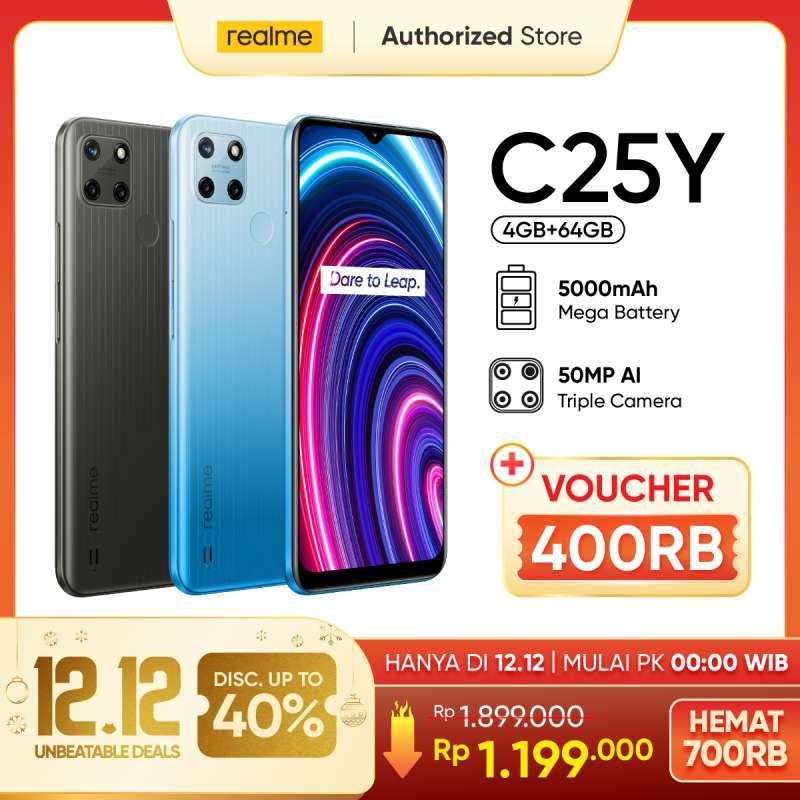 Promo realme C25Y 4/64 (5000mAh Mega Battery, 50MP AI Triple Camera ...