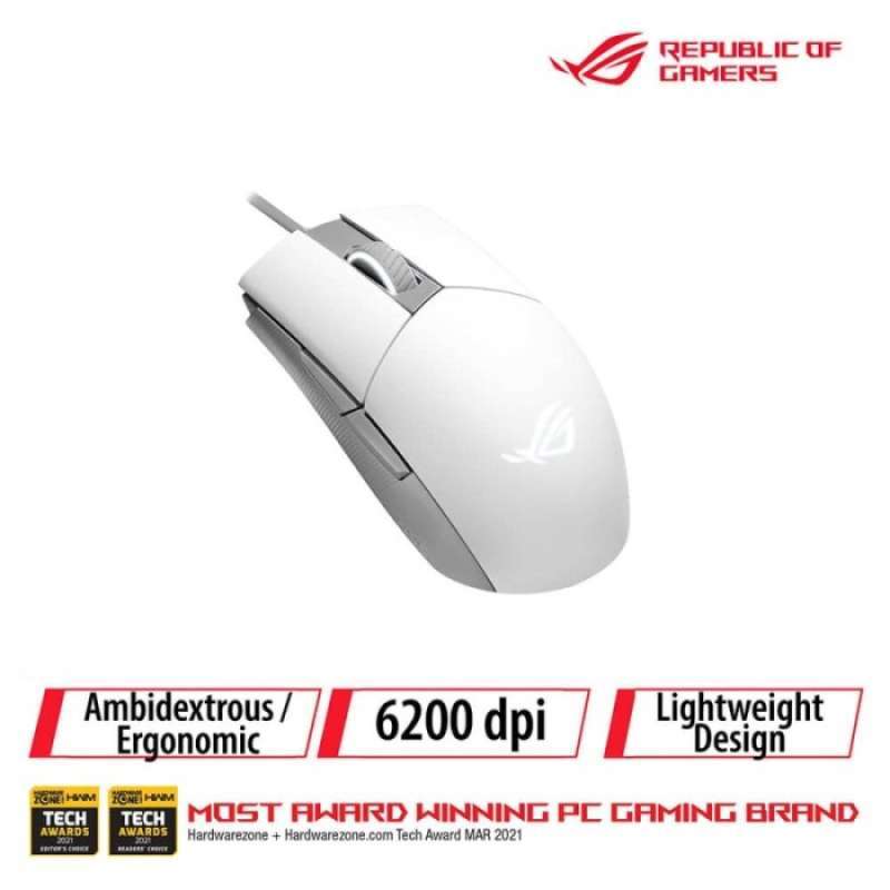 Promo ROG Strix Impact II Moonlight White Gaming Mouse Diskon 23% di ...