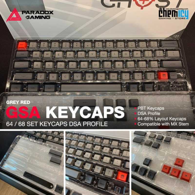 Promo Paradox Gaming GSA 64 / 68 Set Keycaps Keyboard DSA Profile ...