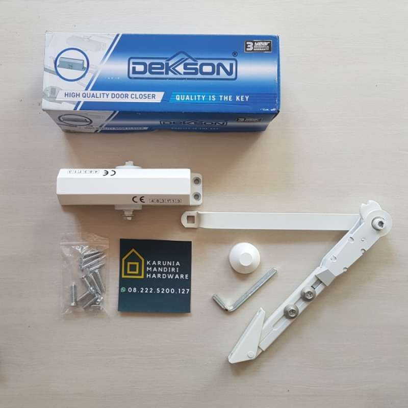 Promo Door Closer DCL 300 WHO With Hold Open White Dekkson Dekson ...