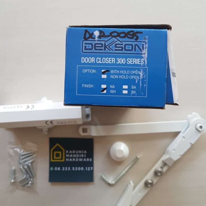 Promo Door Closer DCL 300 WHO With Hold Open White Dekkson Dekson ...