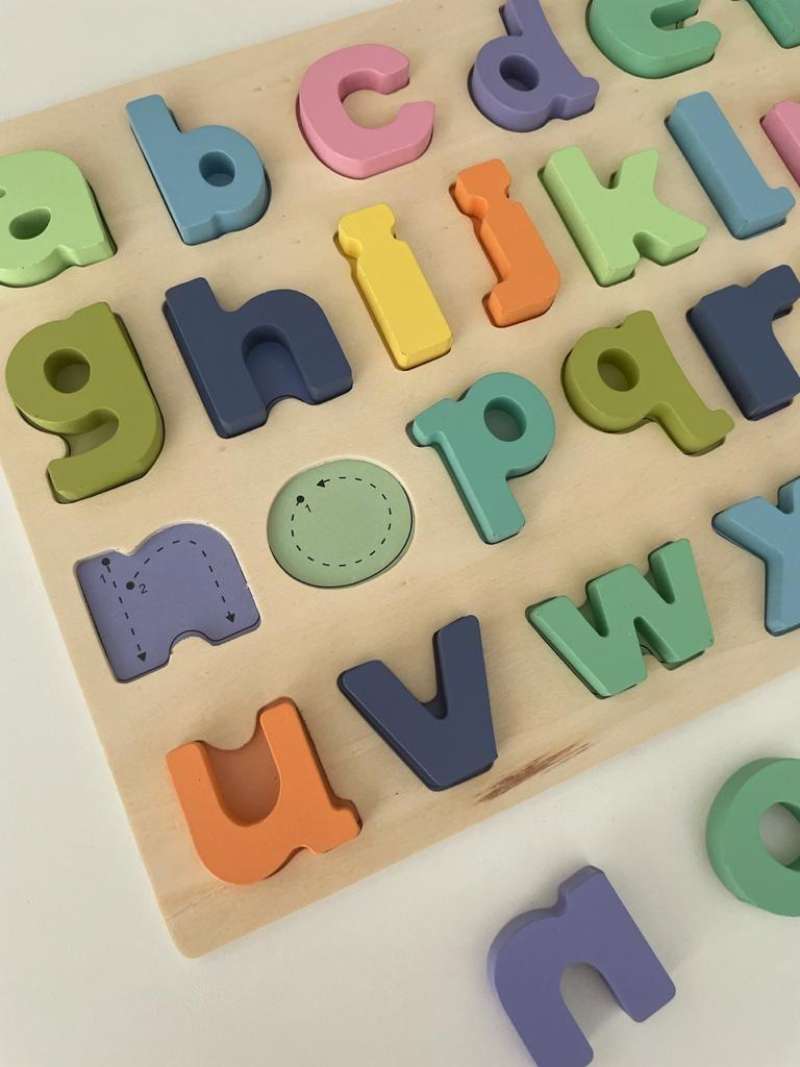 Jual Mainan Edukasi Edukatif Anak Paud Puzzle Kayu Huruf Kecil Abc ...