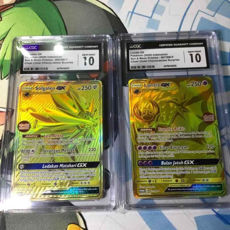 Promo Kartu Pokemon ID Indonesia SM-P Choki Solgaleo Lunala GX CGC 10 ...