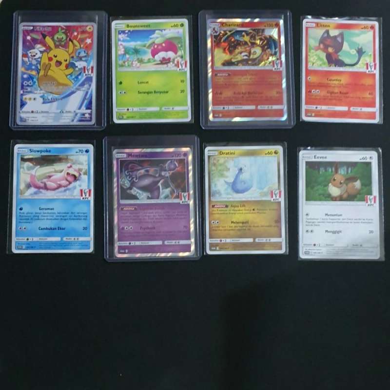 Promo Kartu Pokemon KFC Fullset Complete Set (8 lembar) Pikachu ...