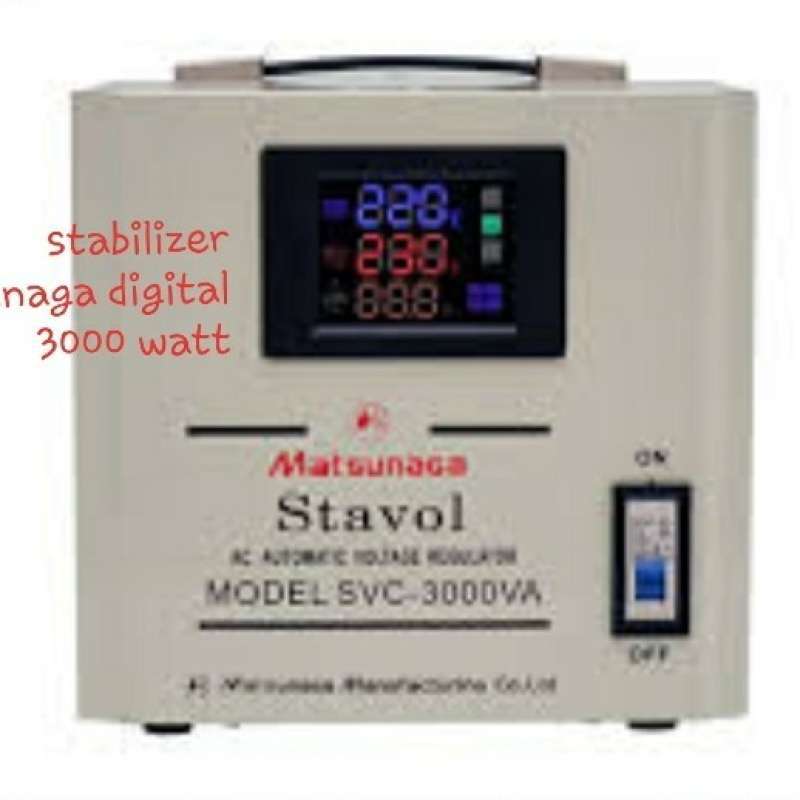 Jual Stabilizer MATSUNAGA Stavol 3000watt New Digital 3000Va Servo ...