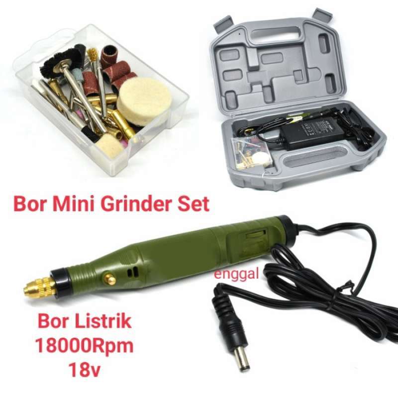 Promo bor tuner listrik grinder mini poles drill tangan kayu besi babit ...