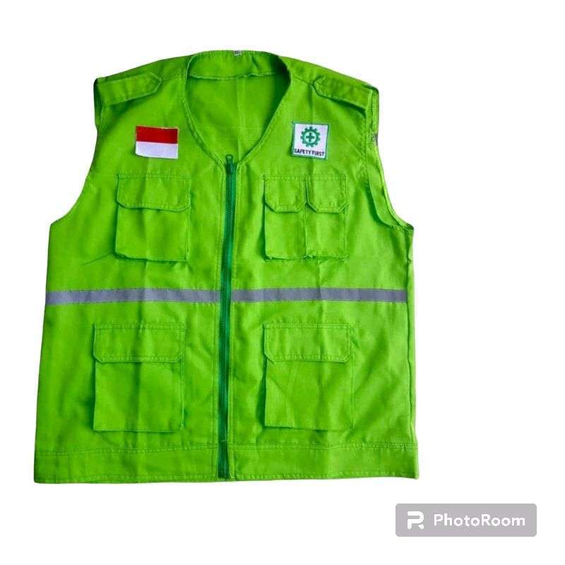 Promo Rompi Safety K3 Rompi Kerja Proyek Lapangan Bahan Drill - XL ...
