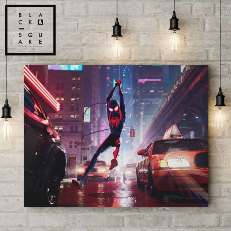 Promo Sale Spiderman Into Spiderverse - Premium Wooden Poster Plus ...