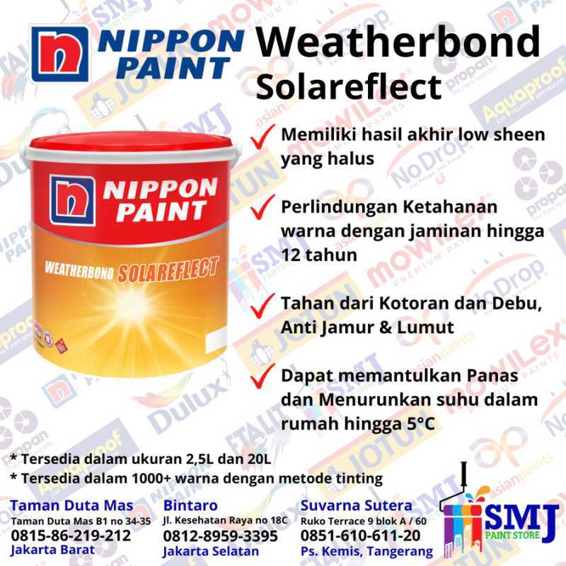 Jual CAT TEMBOK EXTERIOR WEATHERBOND SOLAREFLECT TINTING NIPPON PAINT ...