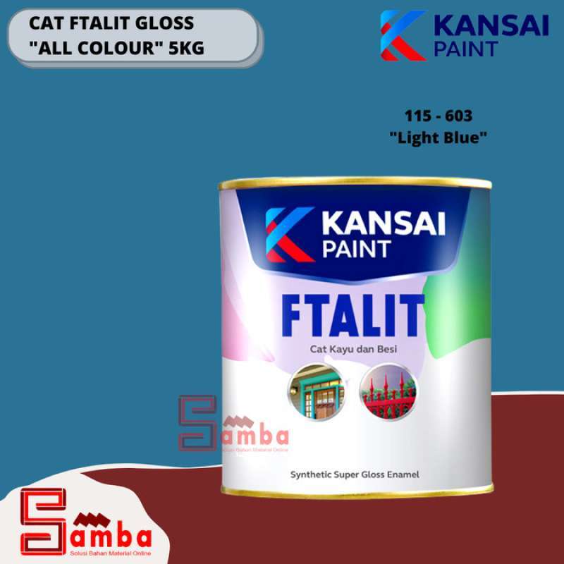 Promo Ftalit Gloss 5 Kg |Cat Kayu & Besi |Cat Minyak Kansai 5 Kg Diskon ...