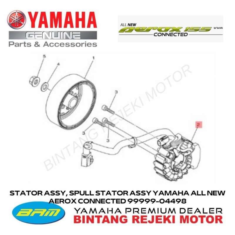 Jual STATOR ASSY, SPULL STATOR ASSY ALL NEW AEROX CONNECTED 99999-04498 di Seller BINTANG REJEKI ...