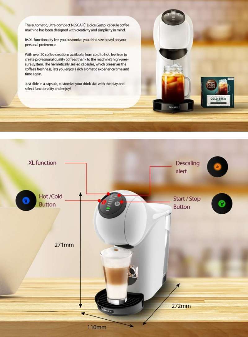 Promo NESCAFE DOLCE GUSTO - GENIO S BASIC WHITE Diskon 3% di Seller ...
