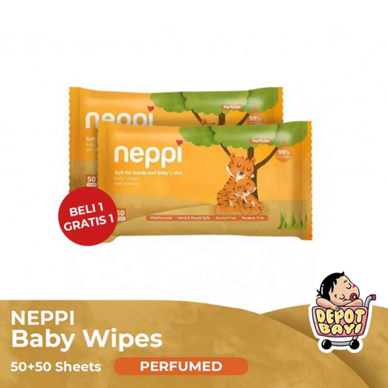 Jual Neppi Baby Wipes Parfumed 50+50 sheets di Seller Depot Bayi ...