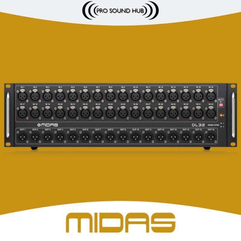 Promo MIDAS DL32 DL-32 DIGITAL I/O STAGEBOX SNAKE CABLE 32 CHANNEL IN ...
