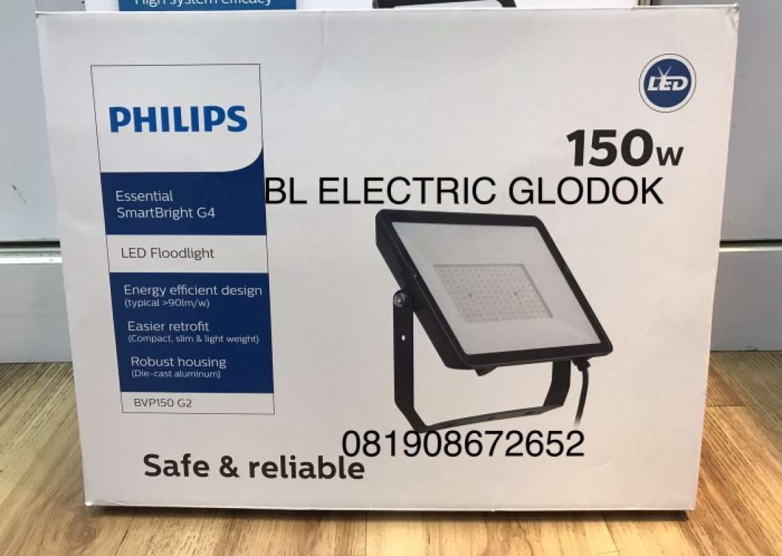 Promo PHILIPS BVP150 150W LED FLOODLIGHT LAMPU SOROT IP65 150 WATT - - 6500K Putih Diskon 50% di ...