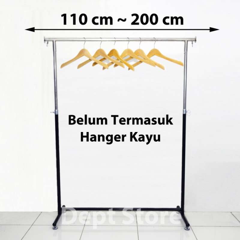 Promo New Rak Gantungan Baju Tarik Stand Hanger Pakaian - Gawangan ...