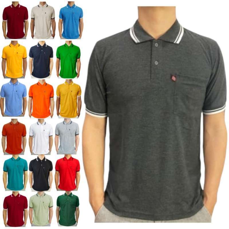 Promo Polo shirt kerah polo kaos kerah polos lakos pria wanita lengan ...