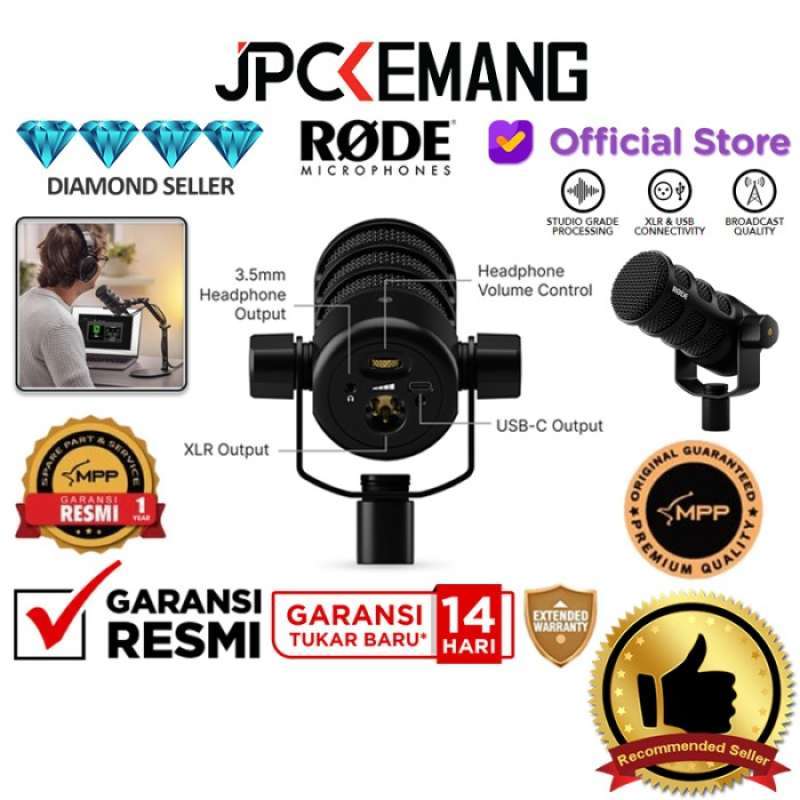 Promo RODE PODMIC USB VERSATILE DYNAMIC BROADCAST MICROPHONE POD MIC ...