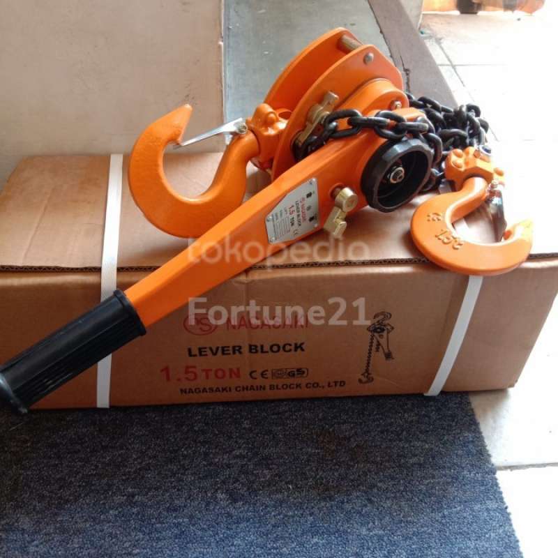 Promo Lever Block 1.5 Ton 5 Meter Lever Hoist 1500kg Takel Chain Block ...