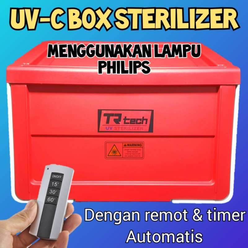 Promo Uv Kotak Sterilizer Uvc Sterilisasi MultiFuction Box With Remot Timer - Merah___Remot ...