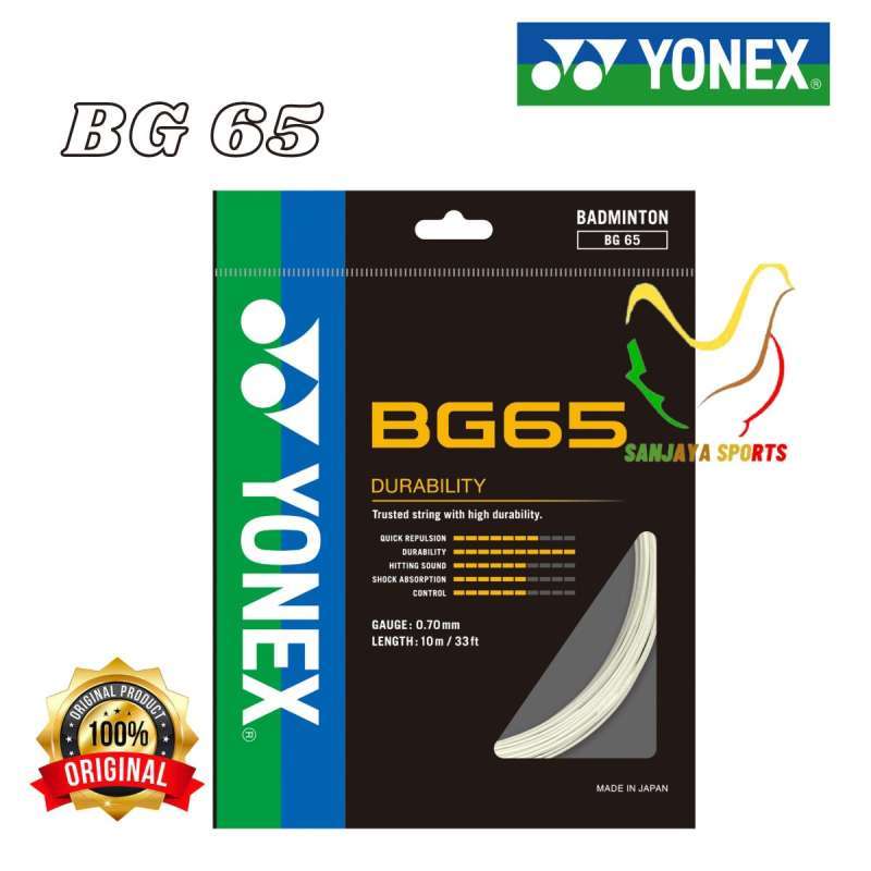 Jual SENAR YONEX BADMINTON BULUTANGKIS YONEX BG 65 ORIGINAL - SENAR SAJA WHITE di Seller Sanjaya ...