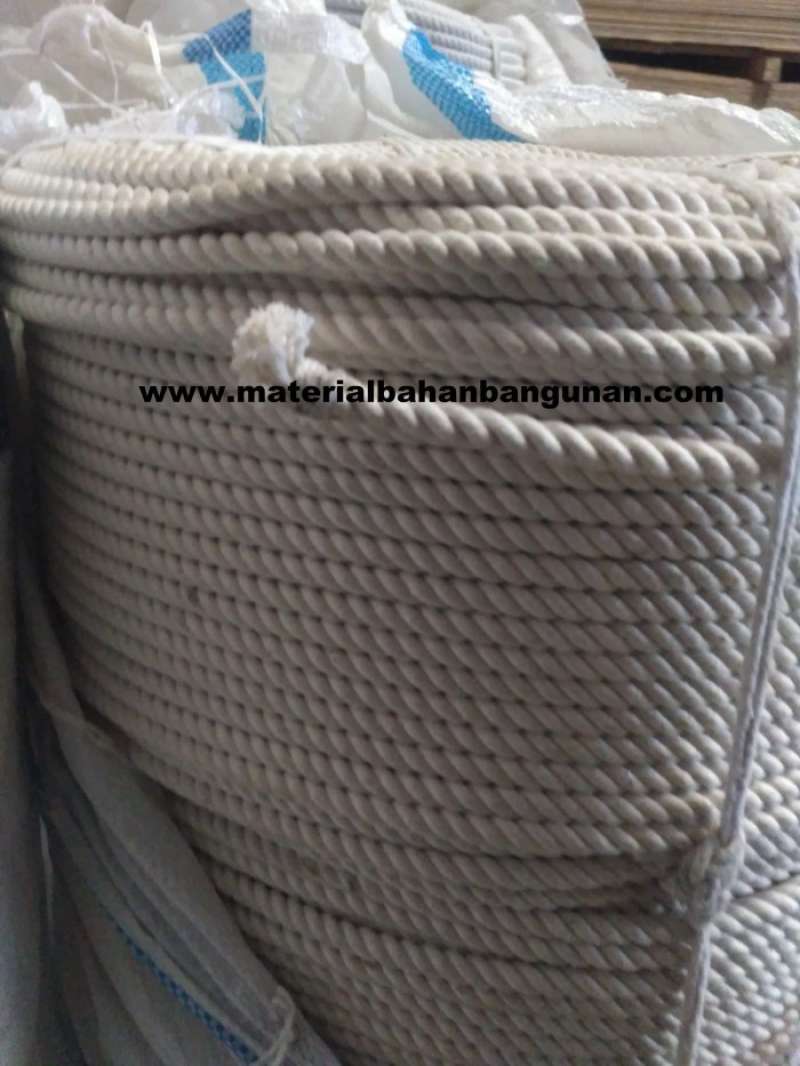 Promo Jual Per Roll Tali Tambang Putih Pramuka 10 Mm Benang Tebal Kapal ...