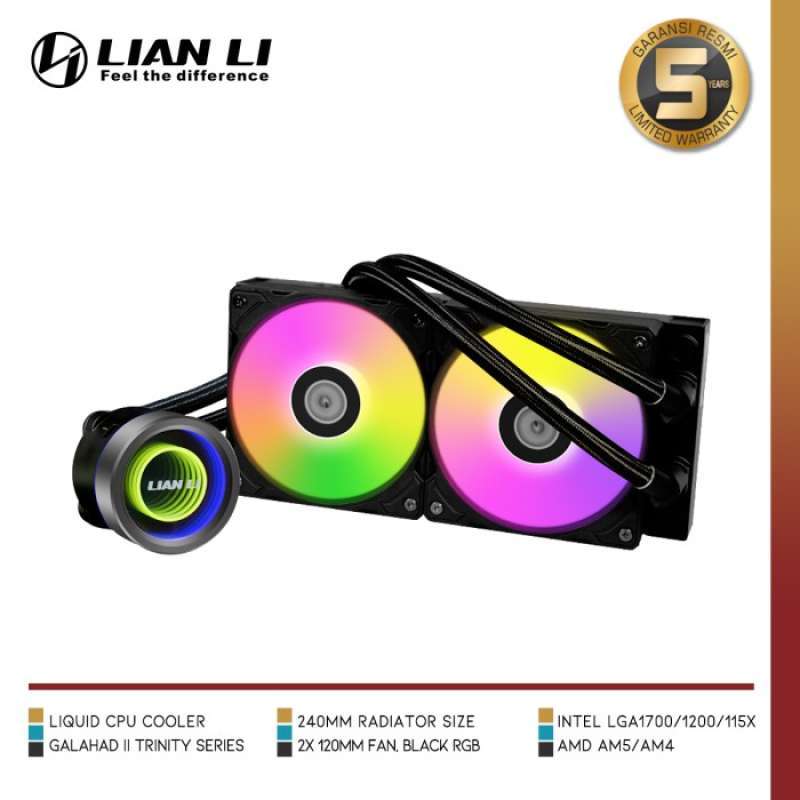 Jual LIAN LI Galahad II Trinity 240 | High Performance RGB Fan - Hitam ...