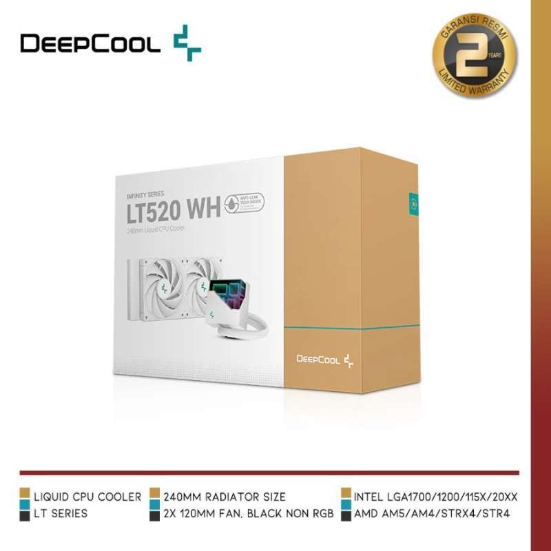 Jual DEEPCOOL LT520 | 240mm High-Performance Liquid CPU Cooler - Putih ...