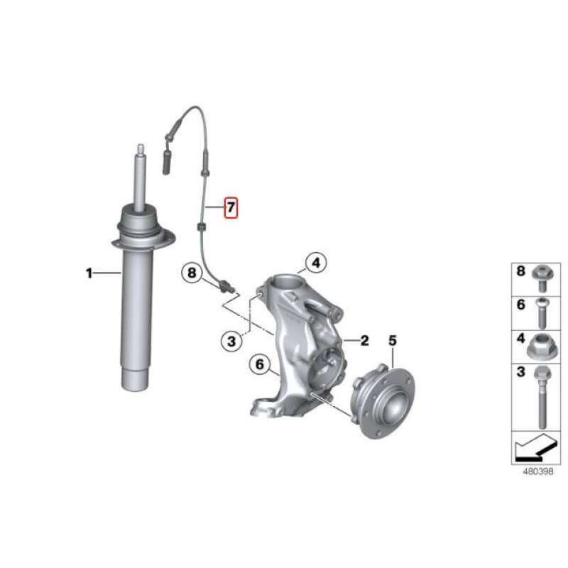 Promo New Bmw F30 F32 F33 F36 Sensor Abs / Dsc Pulse Wheel Sensor Depan ...