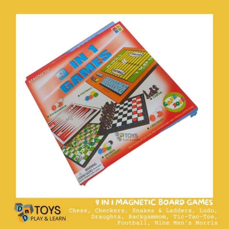 Jual Mainan Anak Family Magnetic Board 9 games Catur Ular Tangga Ludo ...