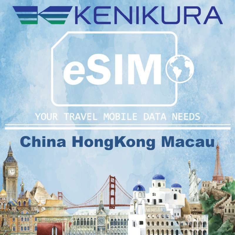 Jual Kenikura - Esim China Hong Kong Macau E-sim Internet Hk Data Kuota E Sim Hongkong - 7 Days ...