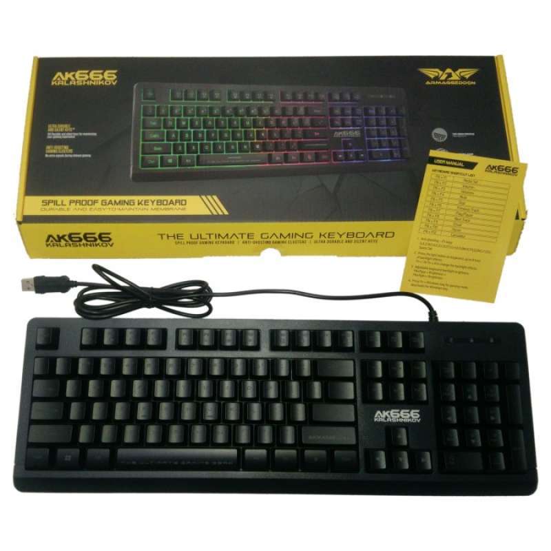 Promo Keyboard Gaming Armaggeddon New AK666 KALASHNIKOV Diskon 9% di ...