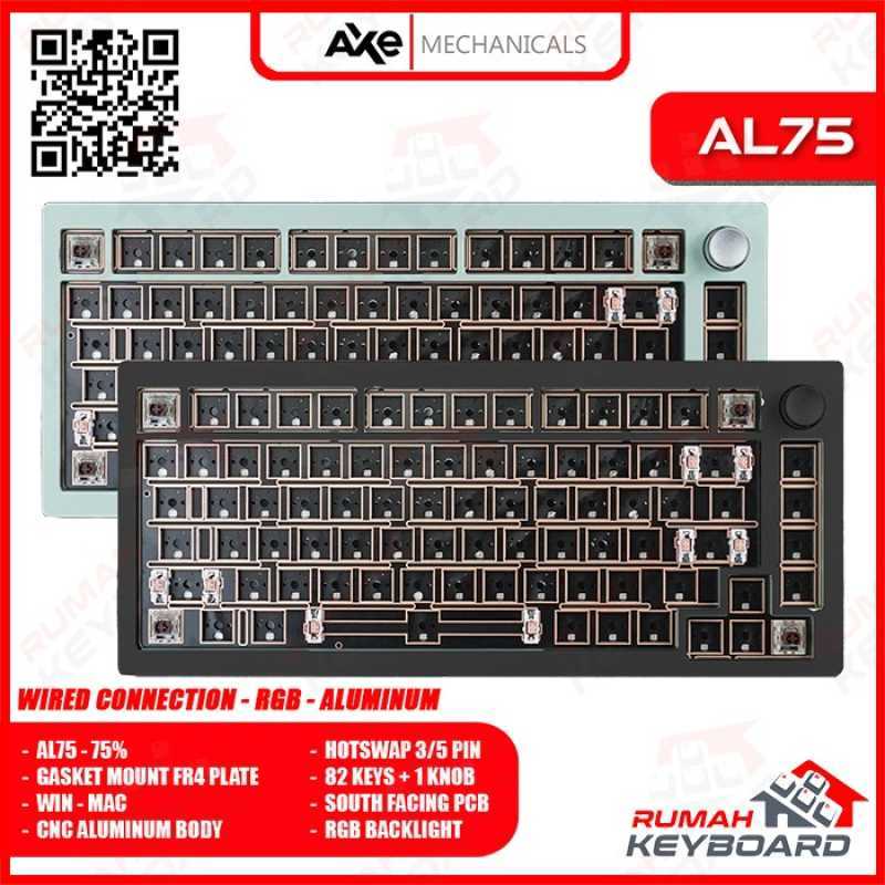 Promo MECHANICAL KEYBOARD - AL75 - 75% - ALUMINUM - SOUTH - RGB - KNOB - FR4 Diskon 9% di Seller ...