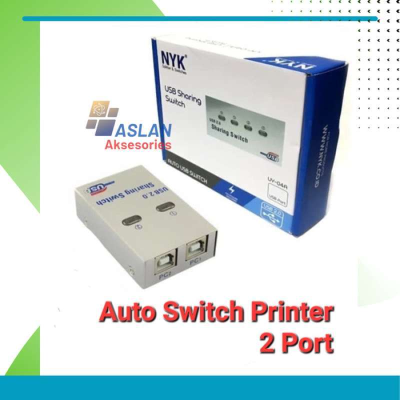 Promo Switch printer usb 2.0 Splitter Printer 2 Port / 1 Printer 2 ...
