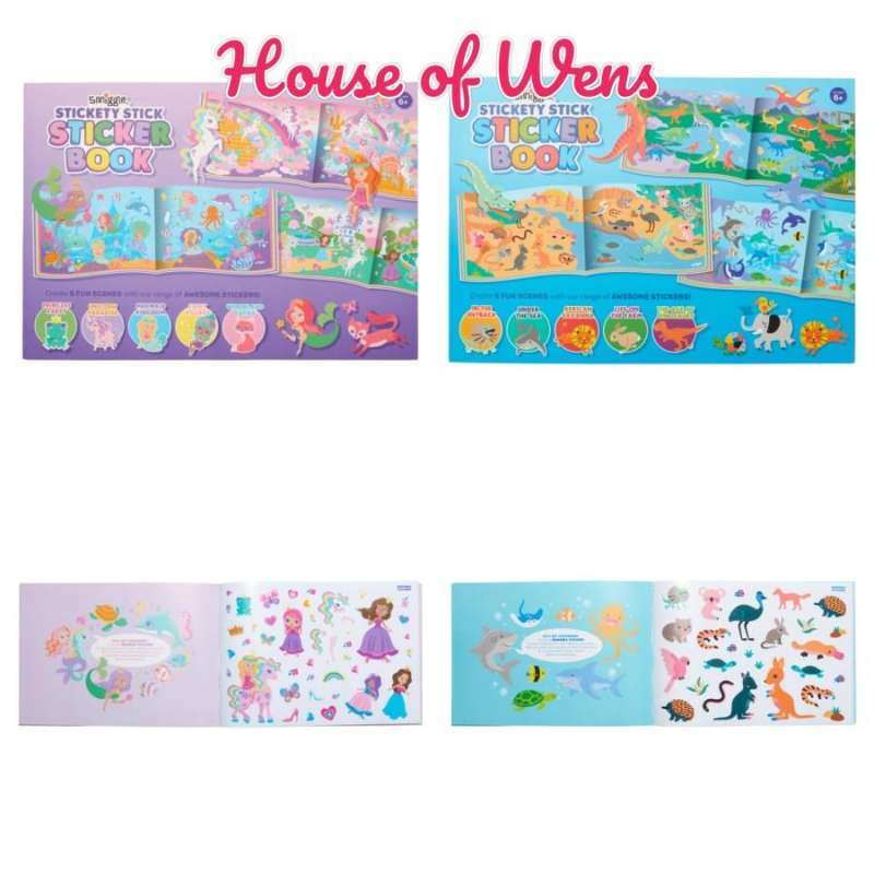 Jual Smiggle Stickety Stick Sticker Book Original - Buku Sticker ...