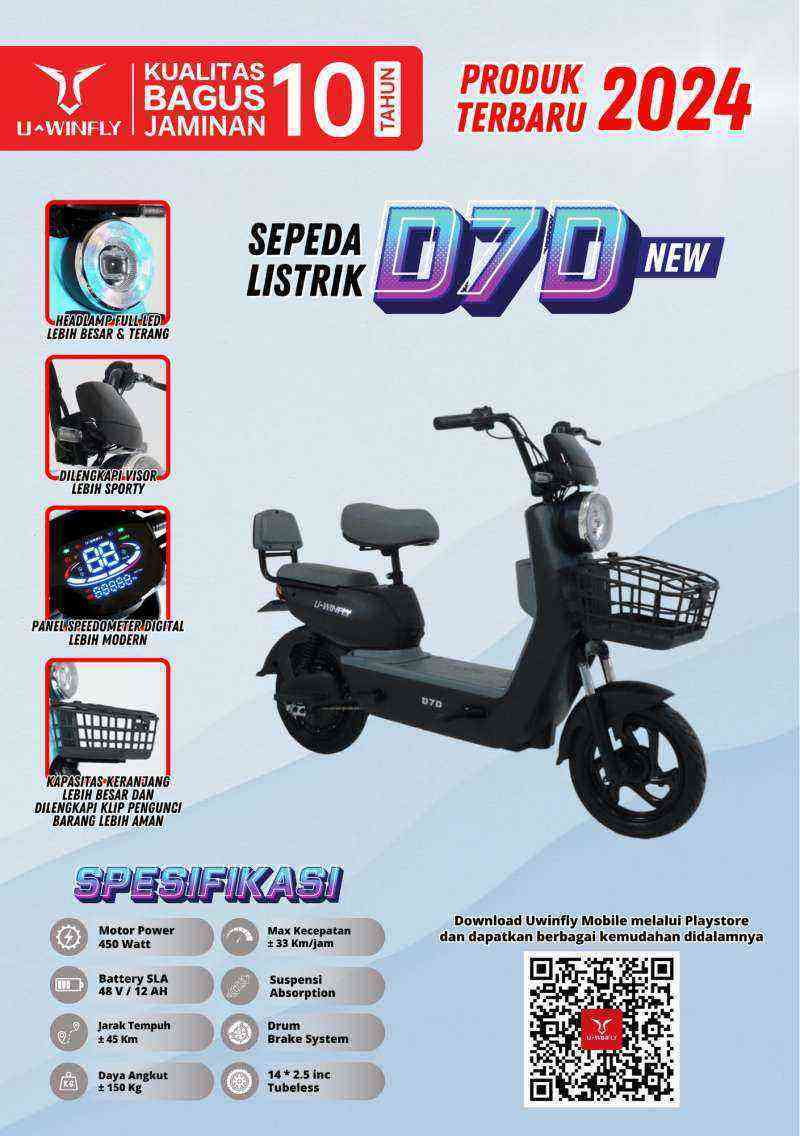 Jual Sepeda Listrik D7 Original Terbaru - Harga Promo Murah Juni 2024 ...