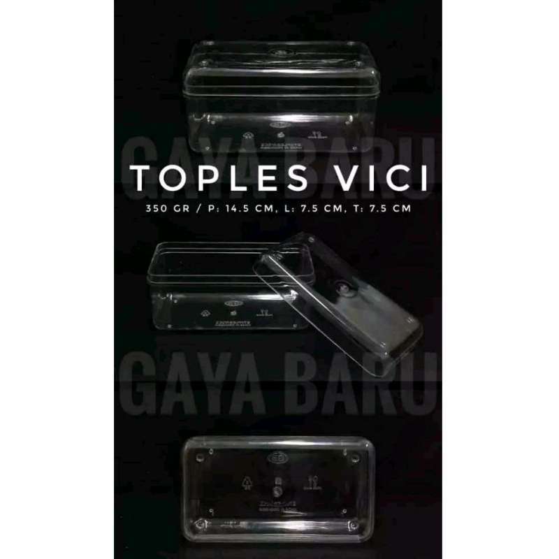 Jual Gb Toples Vici 350gr Gaya Baru Persegi Panjang Di Seller Toko Bahan Kue 72 - Condong Catur ...
