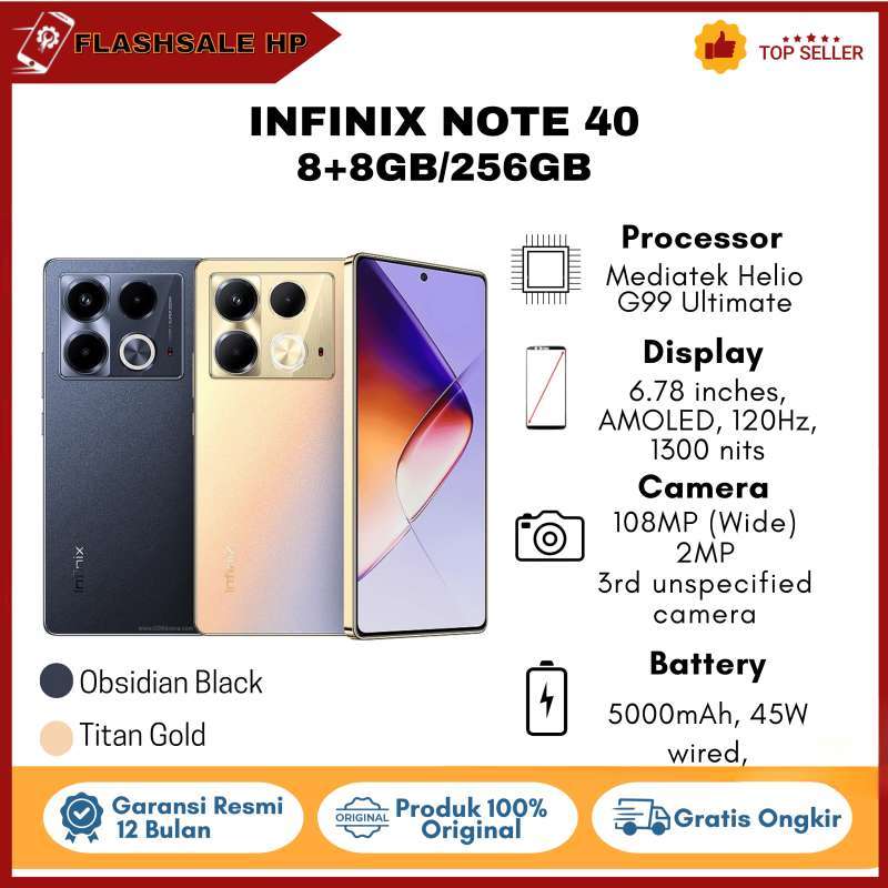 Promo Infinix Note 40 Ram 8gb/256gb Bergaransi Resmi Infinix Indonesia ...