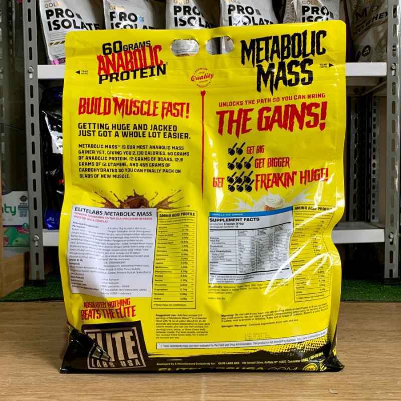 Jual Elitelabs Metabolic Mass 15 Lbs Elite Labs Mass Gainer Susu Gainer ...