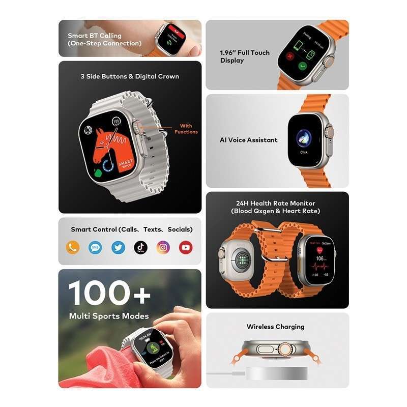 Jual Itel Smartwatch Ultra 2 Large Display Smart Call Di Seller ...