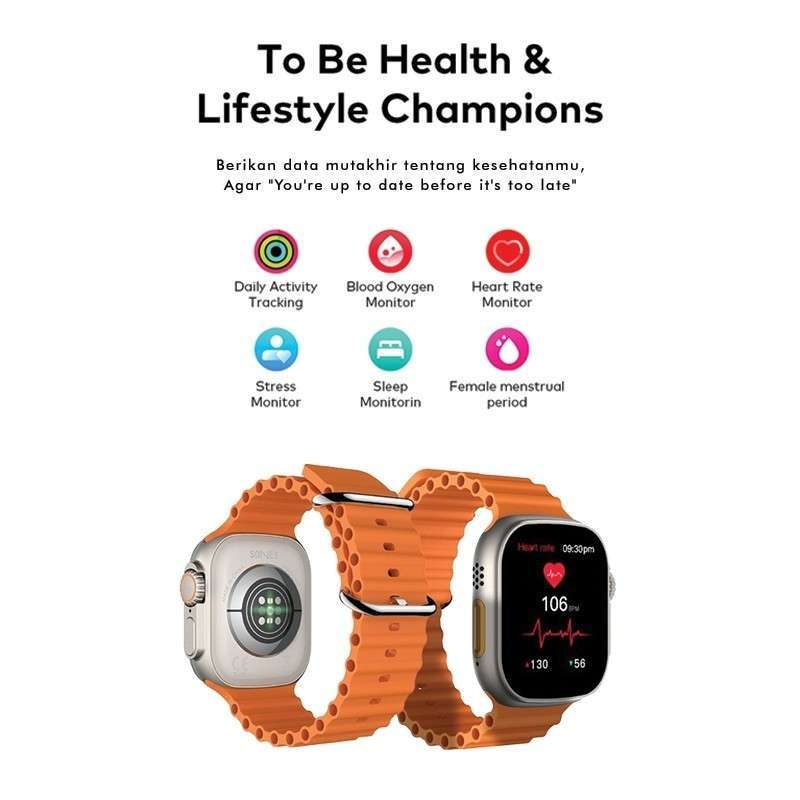 Jual Itel Smartwatch Ultra 2 Large Display Smart Call Di Seller ...