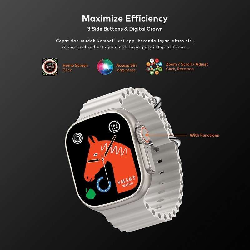 Jual Itel Smartwatch Ultra 2 Large Display Smart Call Di Seller ...