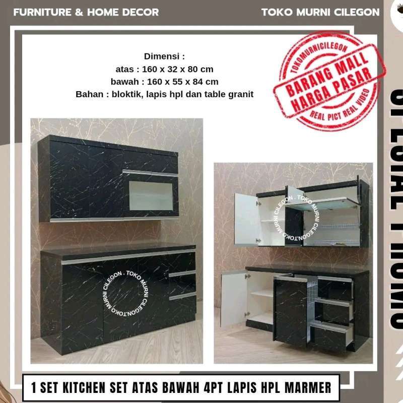 Jual Kitchen Set Atas 4 Pintu Motif Kayu Original Murah - Harga Diskon ...