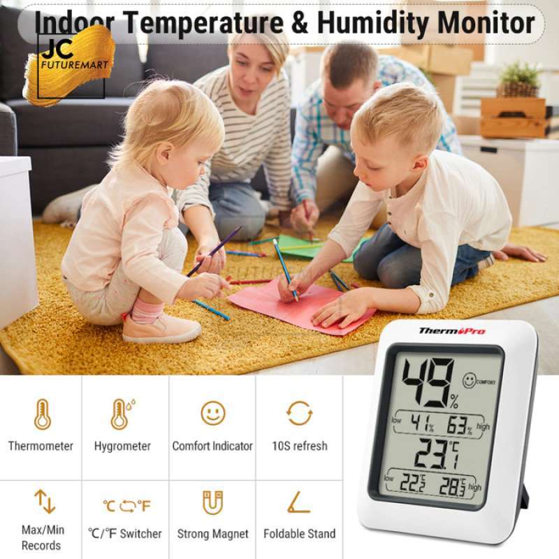 Promo Thermopro Thermometer Hygrometer Humidity Termometer Suhu Ruang Tp50 Diskon 2 Di Seller